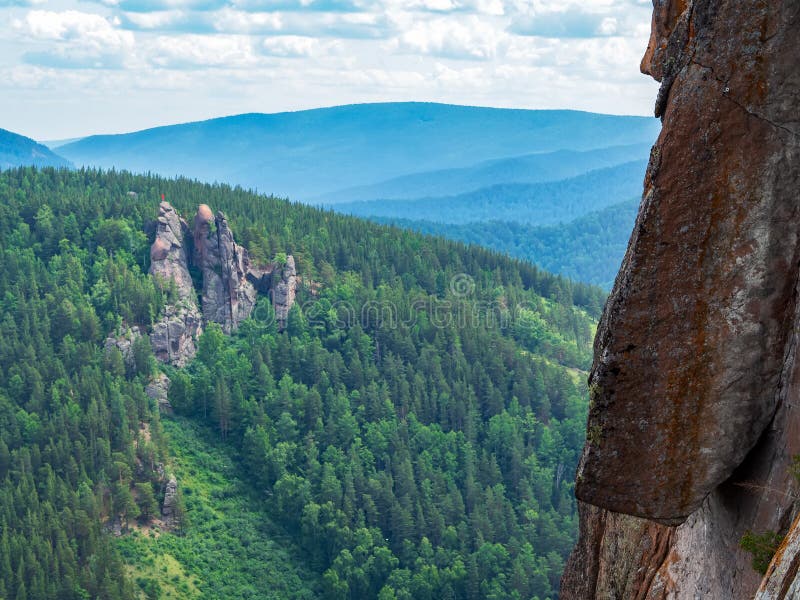 Stones Formation in the Forest. Erosion of Rocks Stock Photo - Image of ...