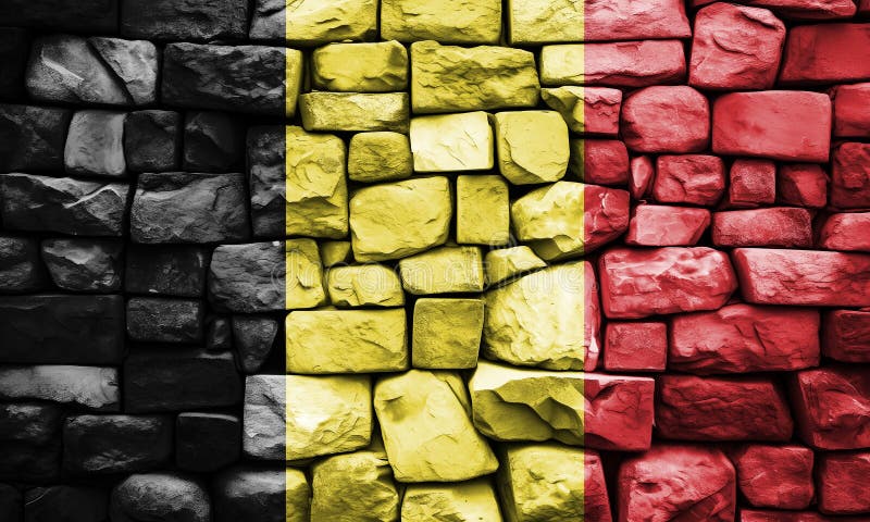 Stones Forming the Pattern of the Belgian Flag Stock Photo - Image of ...