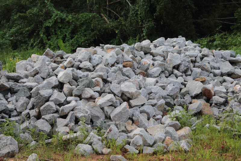 Stone pile. stock photo. Image of large, park, hard, construction ...