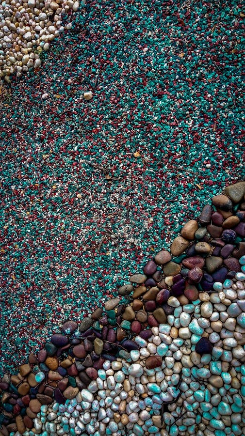 Gradient Stones on Table with Free Space and Blur Background Stock ...