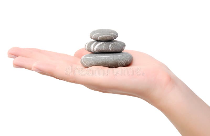 Stones on a hand stock photo. Image of peace, concentration - 9375192