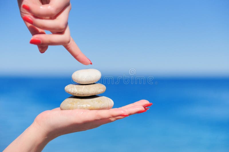 Stones in a hand stock image. Image of answer, destress - 2128583