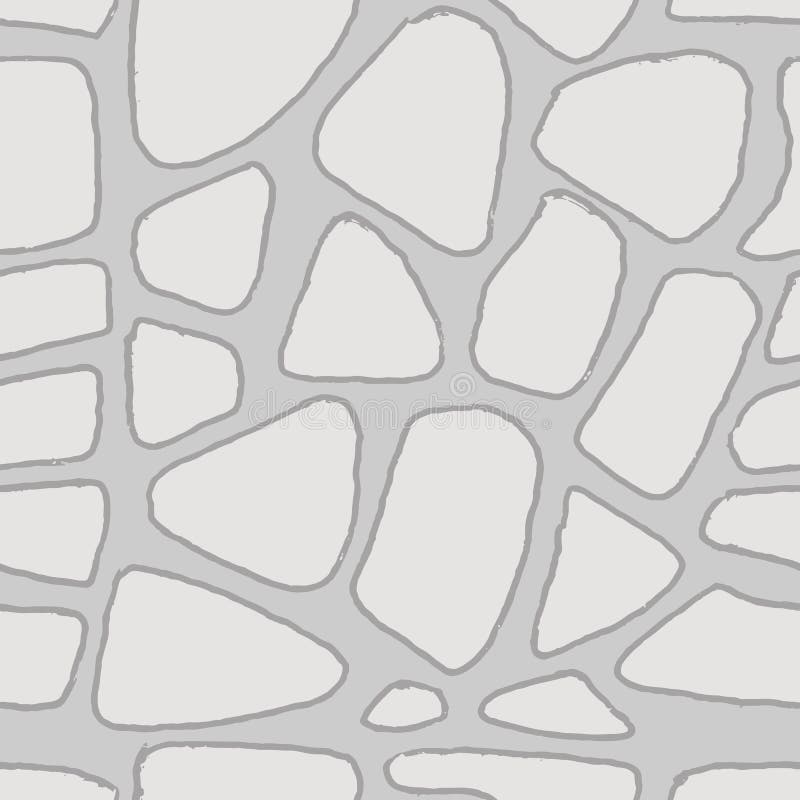 Stones Handdrawn Seamless Gray Pattern. Vector Illustration. Stock ...
