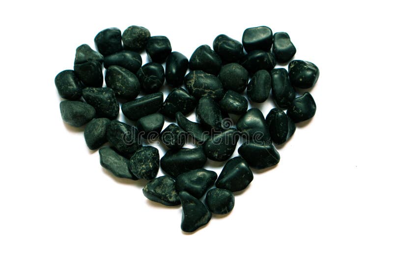 Stones Heart on White Background Stock Image - Image of stone, white ...