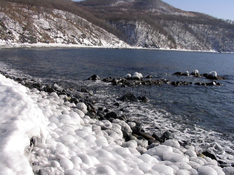 Stones and ice stock photo. Image of reef, stones, backgrounds - 1846416