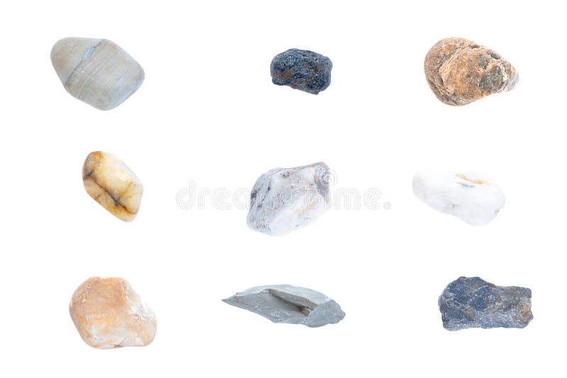 Stones Isolated on White Background Stock Photo - Image of isolated ...