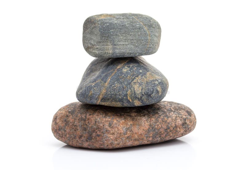 Stones Isolated on White Background Stock Photo - Image of harmony ...