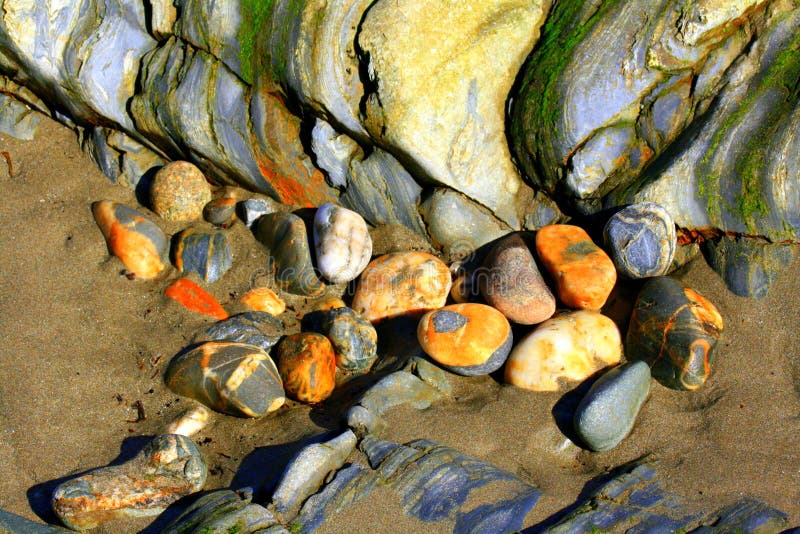 Colourful Beach Stones stock photo. Image of sand, color - 58427372