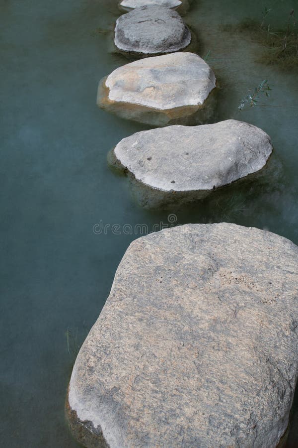 Stones Lie in the Water and Form a Path through the Water. the Stepping ...