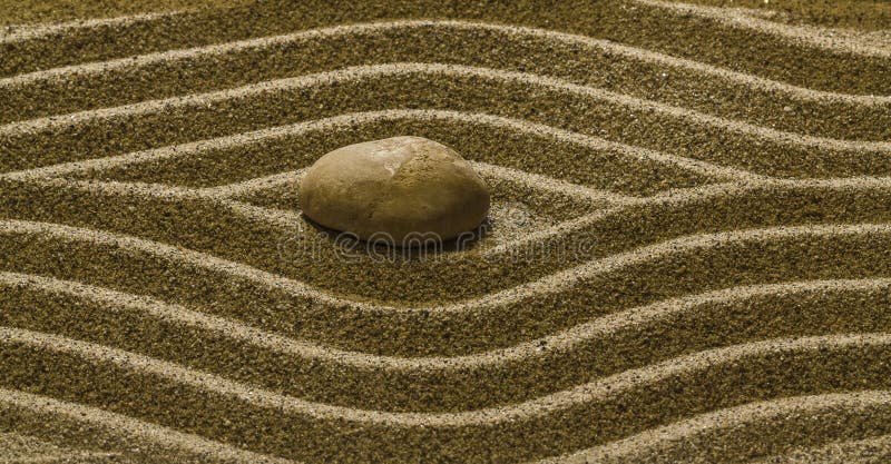 Stones and a Line on the Sand. Stock Image - Image of therapy, rocks ...