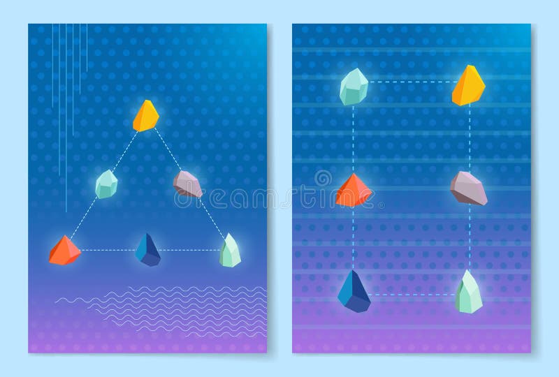 Stones Making Shapes Set, Vector Illustration Stock Vector ...