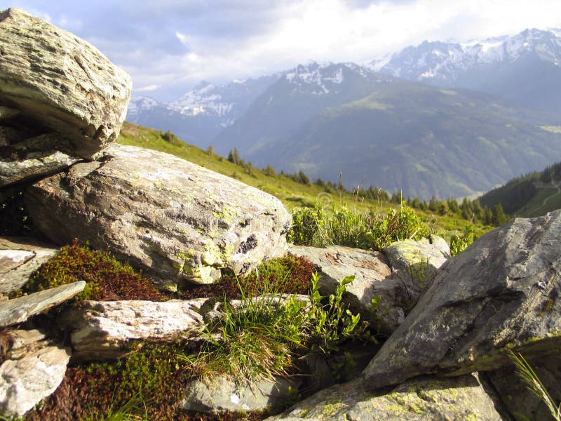 Stones and mountains stock image. Image of alps, stone - 296317