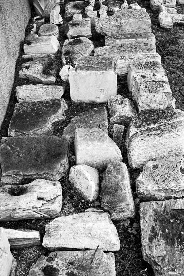 Stones and Pieces of White Marble. Stock Image - Image of material ...