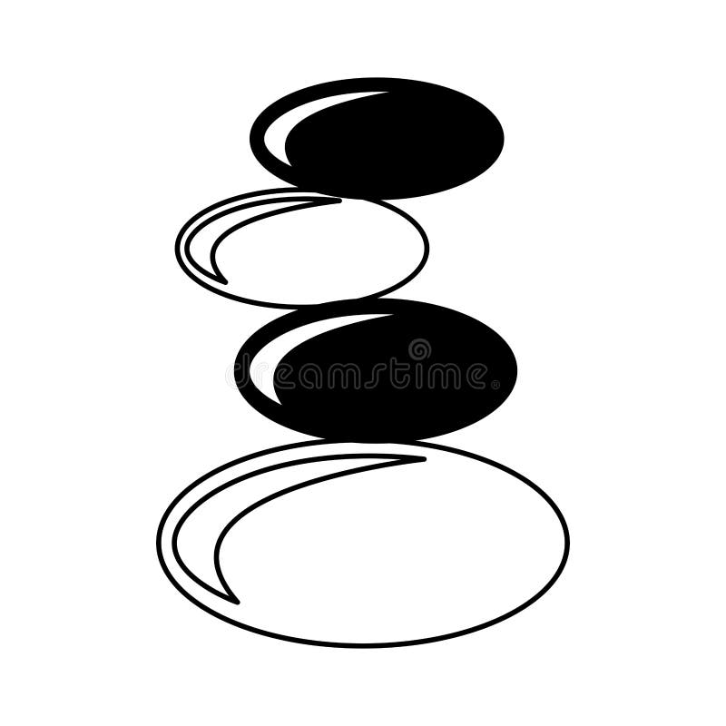 Stones pile spa icon stock vector. Illustration of beautiful - 93987569