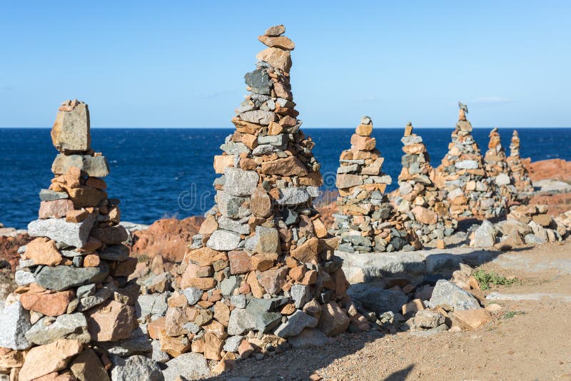 Stones Piled on Each Other Near Coastline: Rocks and Cliffs Near Sea ...