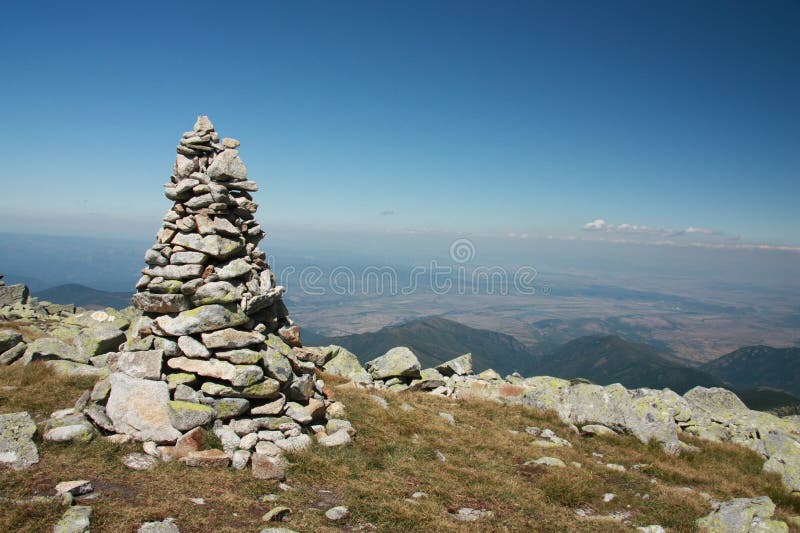 Stones Piled Up on Mountain Stock Image - Image of europe, ancient ...