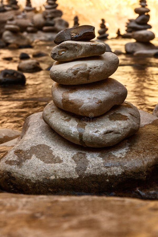 Stones Pyramid Symbolizing Zen, Harmony, Balance. Stock Photo - Image ...