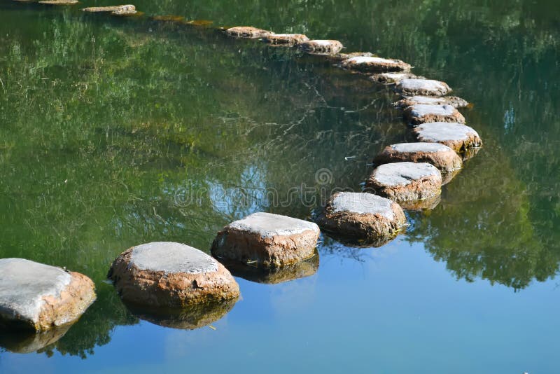 Stones in river stock photo. Image of plant, beautiful - 48318520
