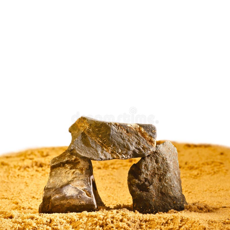 Stones Rock in the Desert Sand Texture Garden Stock Image - Image of ...