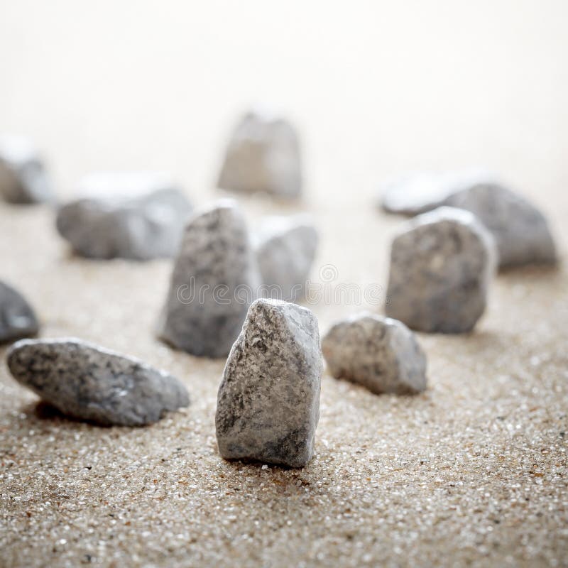 Stones on sand. stock image. Image of relaxation, meditation - 38896403