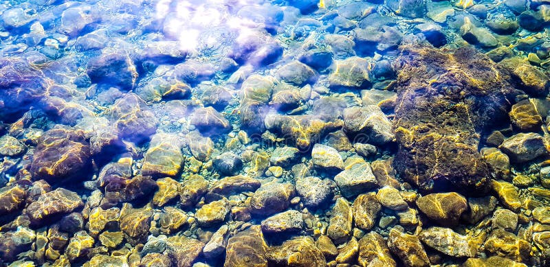 Stones in the Sea - Clean Water Stock Photo - Image of shine, stones ...