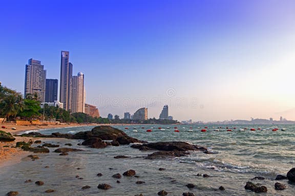 Stones, Sea and Sand. stock photo. Image of water, siam - 38220812