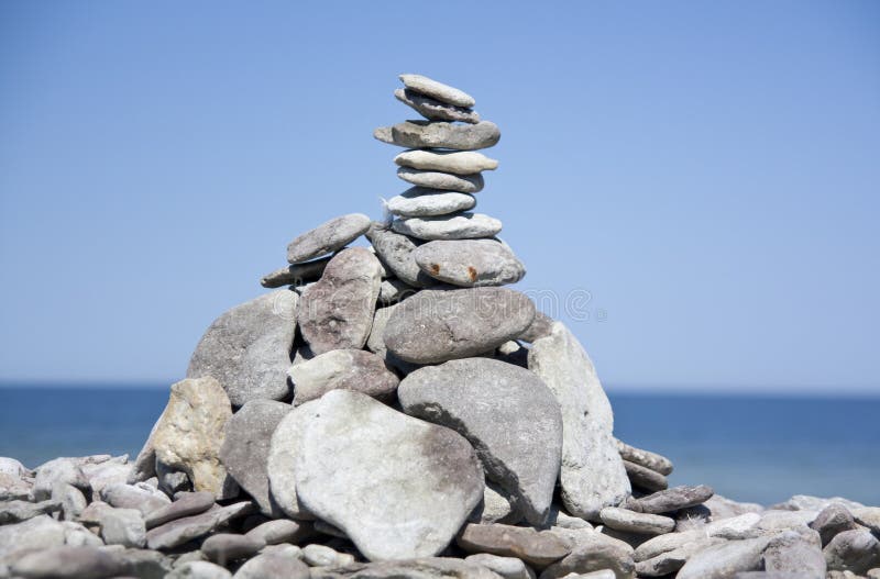 Stones on the seashore stock image. Image of tower, strong - 22578939