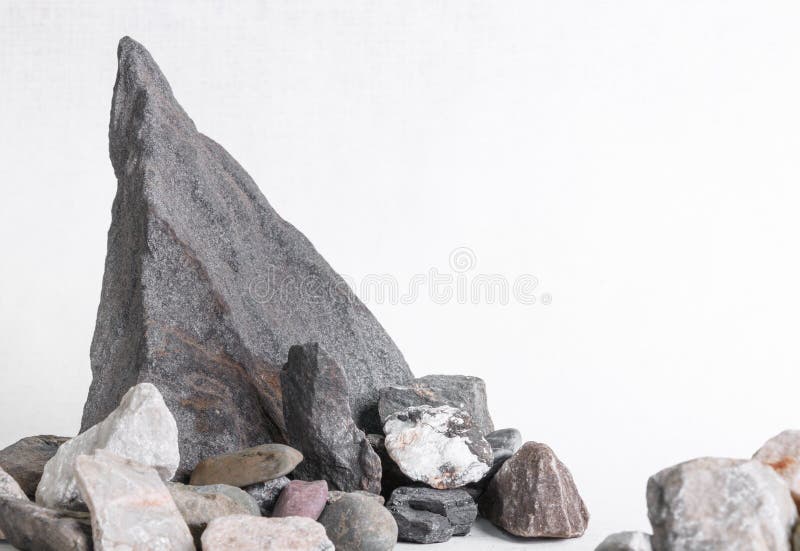 Stones in the Shape of Rock on White Background Stock Photo - Image of ...