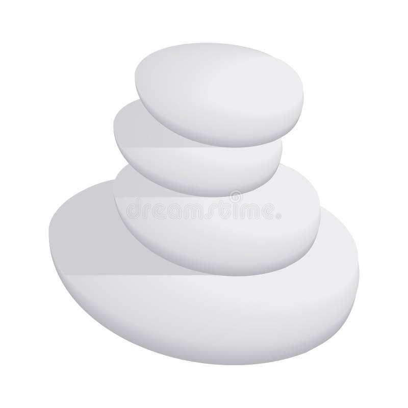 Stones Spa Isometric 3d Icon Stock Vector - Illustration of calm ...