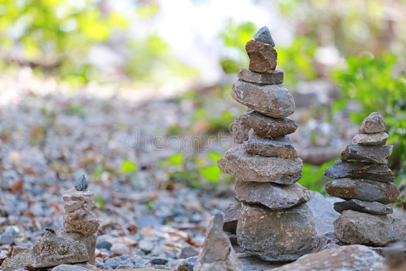 Stones Stacked of Pyramid Shaped. Stock Image - Image of stone, small ...