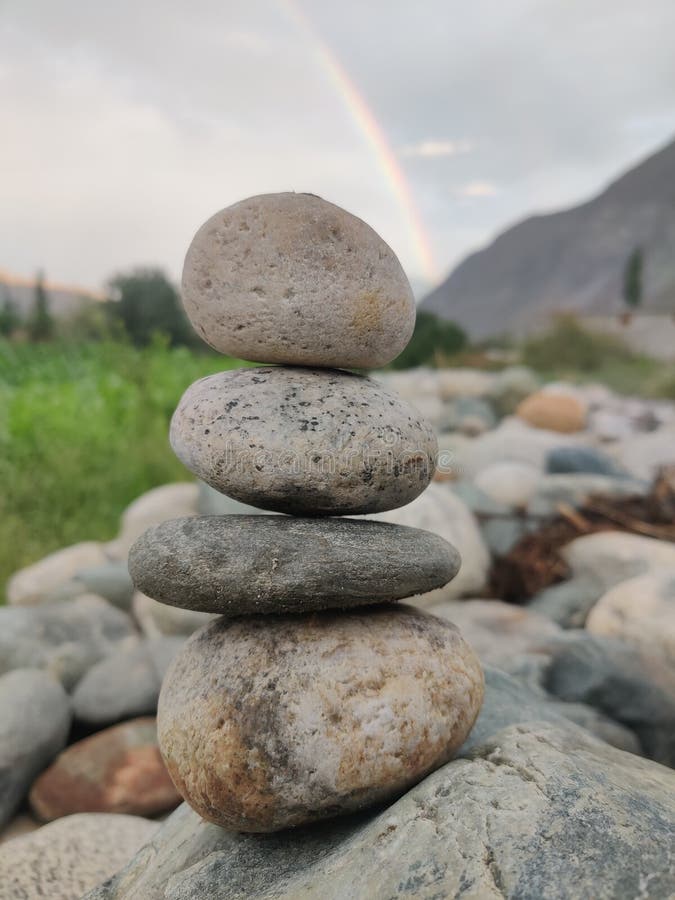 Stones Tower Small Things Make Bigger Dreams Stock Photo - Image of ...