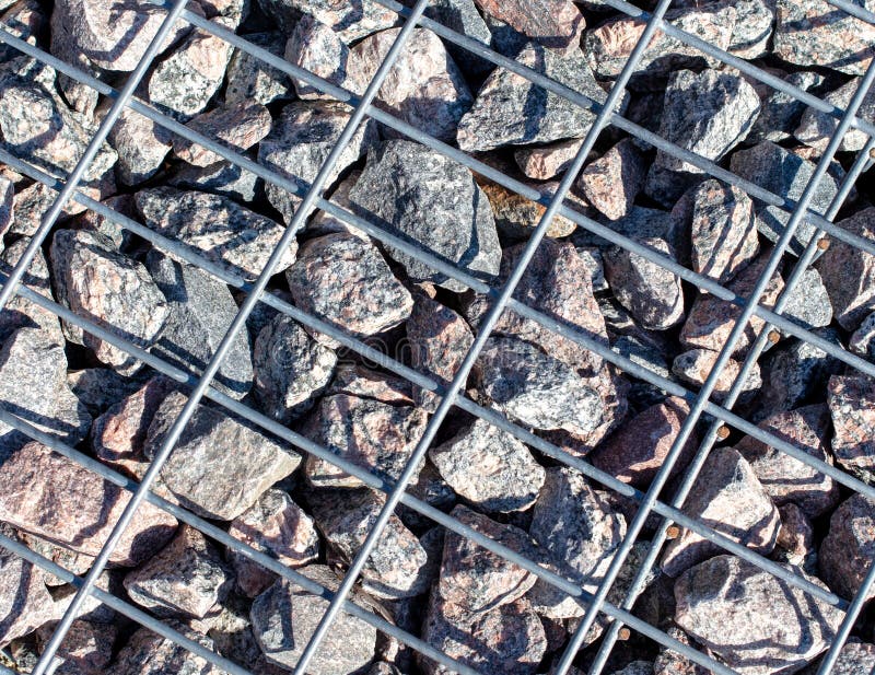 Stones Under a Metal Grate. Background Stock Image - Image of surface ...