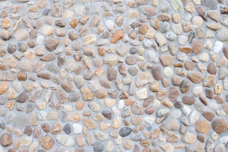 Stones Wall Background. Round-shaped Stones Stock Photo - Image of ...