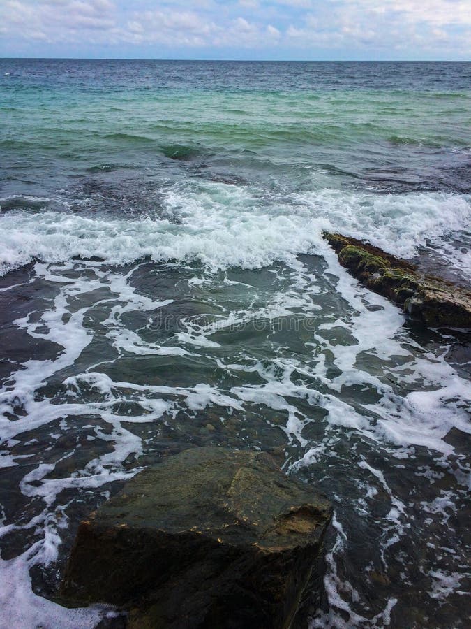 Stones Washed Ashore on Sand Beach Rock Background Stock Image - Image ...