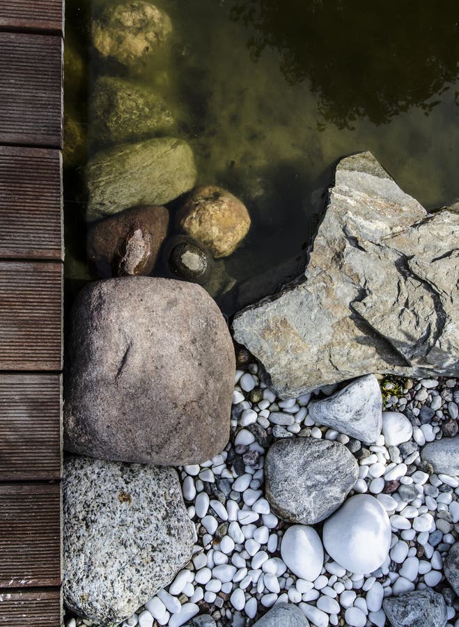 Stones by the water stock image. Image of calm, clouds - 40937545