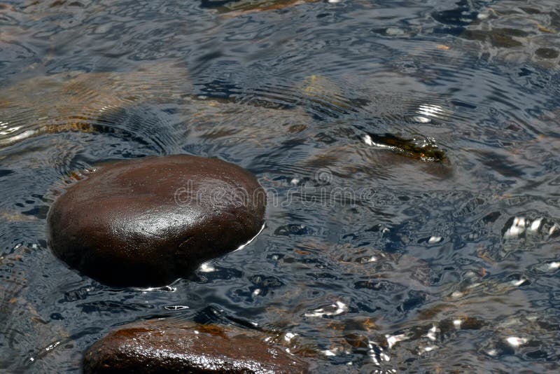 Stones in water stock photo. Image of dark, next, scene - 96734608