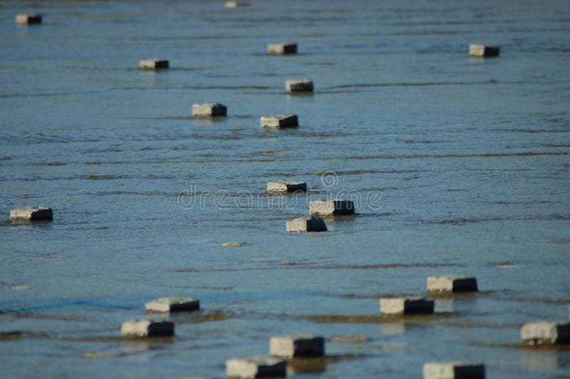 Stones in water stock image. Image of path, water, stones - 95600995