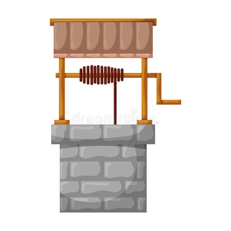 Stones Well Vector Icon.Cartoon Vector Icon Isolated on White ...