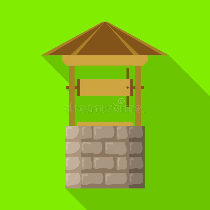 Stones Well Vector Icon.Flat Vector Icon Isolated on White Background ...