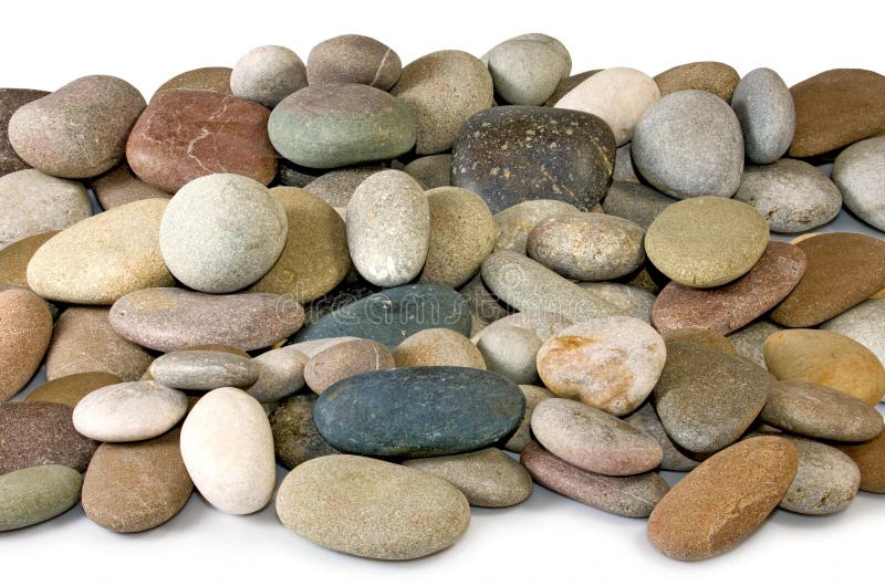 Stones on a White Background Stock Image - Image of heap, isolated ...