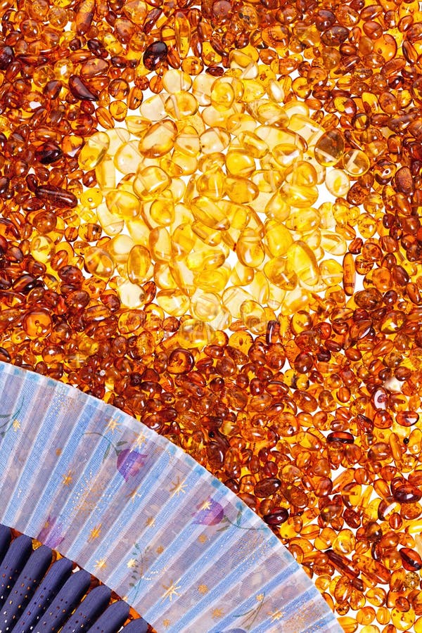 Stones of yellow amber. stock photo. Image of closeup - 91440504