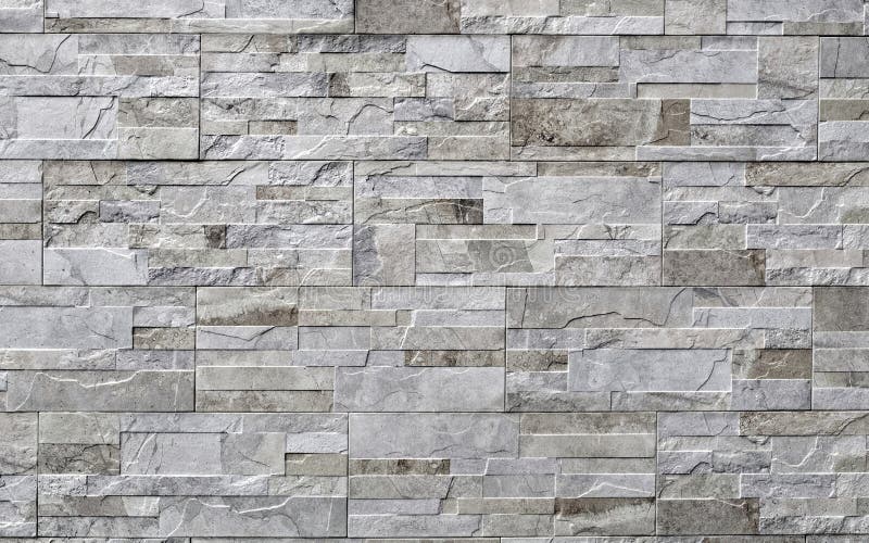 Stoneware Paneling Wall with Stone Effect. Colors are Shades of Gray ...