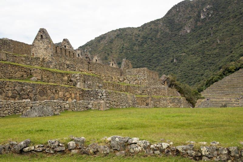 The Ancient Inca Ruins in Machu Picchu, Peru Stock Photo - Image of ...