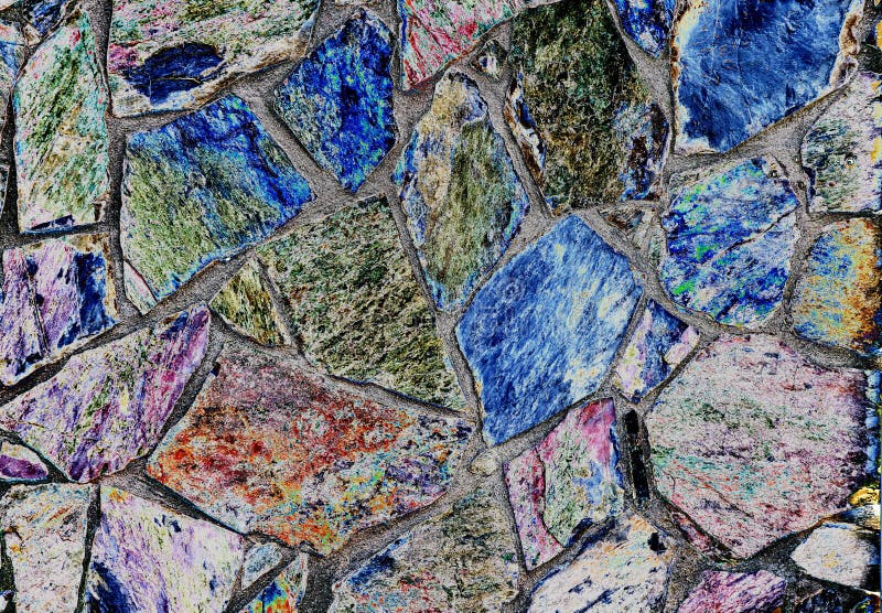 Stonework, Stones of Different Shapes and Sizes, Color Change, Pastel ...