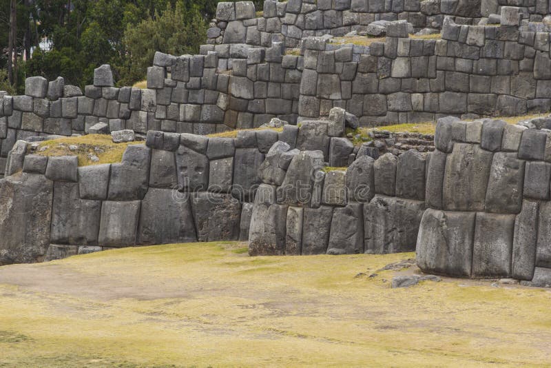 Stonework of the Walls of Sacsayhuaman, in Cusco, Peru Stock Image ...