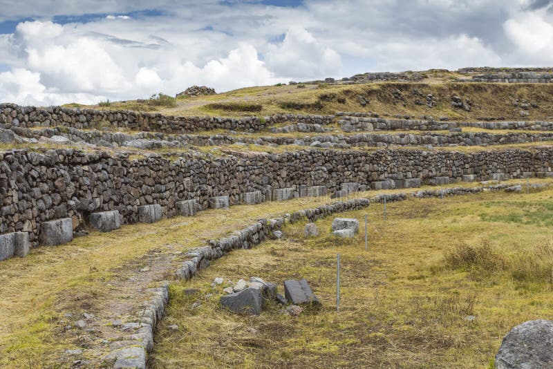 Stonework of the Walls of Sacsayhuaman, in Cusco, Peru Stock Image ...