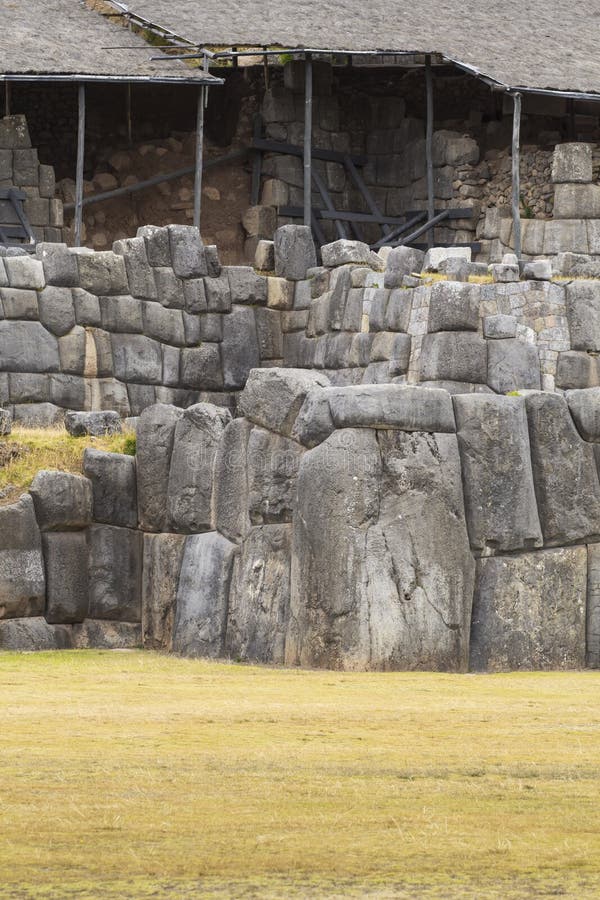 Stonework of the Walls of Sacsayhuaman, in Cusco, Peru Stock Photo ...