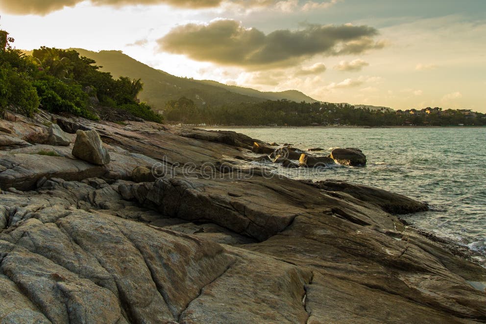 Stoney Island Shore stock image. Image of stone, thailand - 29268067