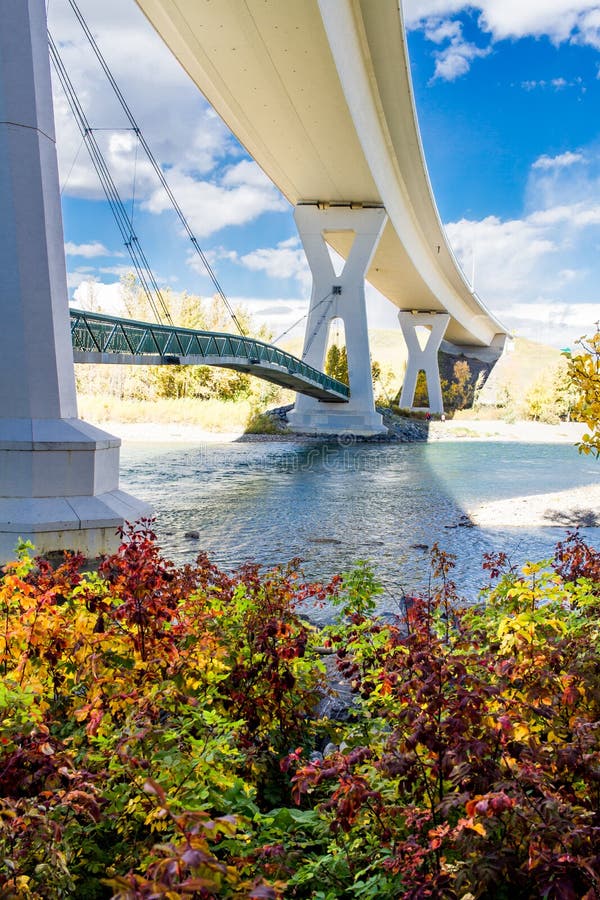Stoney Trail Bridge stock photo. Image of autumn, bridges - 84419590