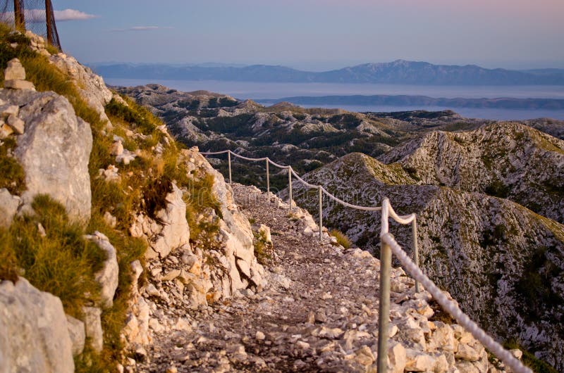 Stony Road on the Sv. Jure Mountain, Croatia Stock Image - Image of ...
